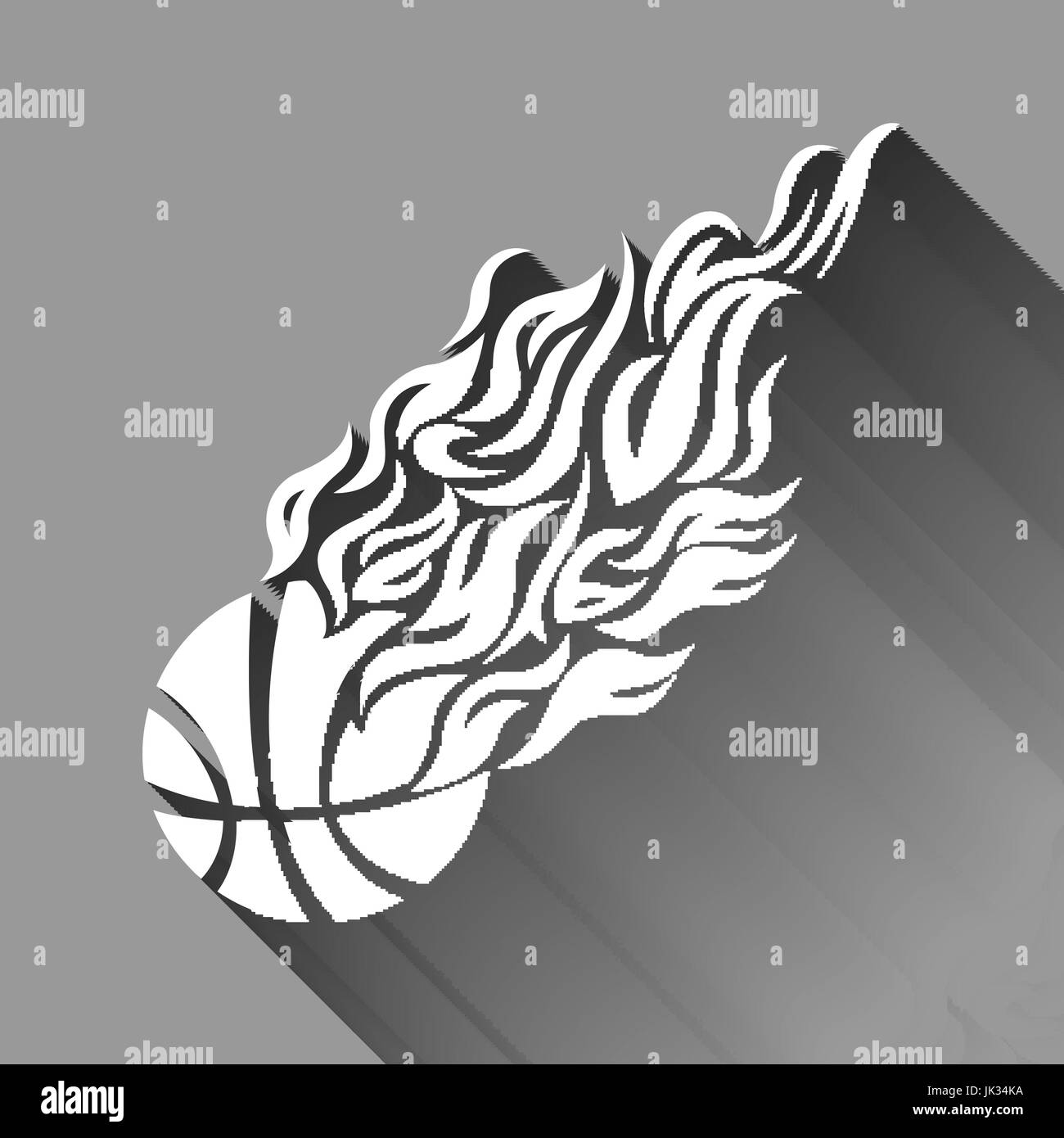 Basketball ball in flame Stock Vector Images - Alamy
