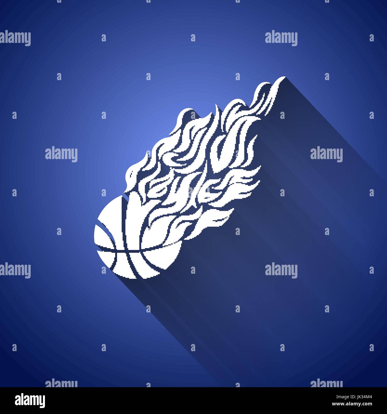 Basketball ball in flame Stock Vector Images - Alamy