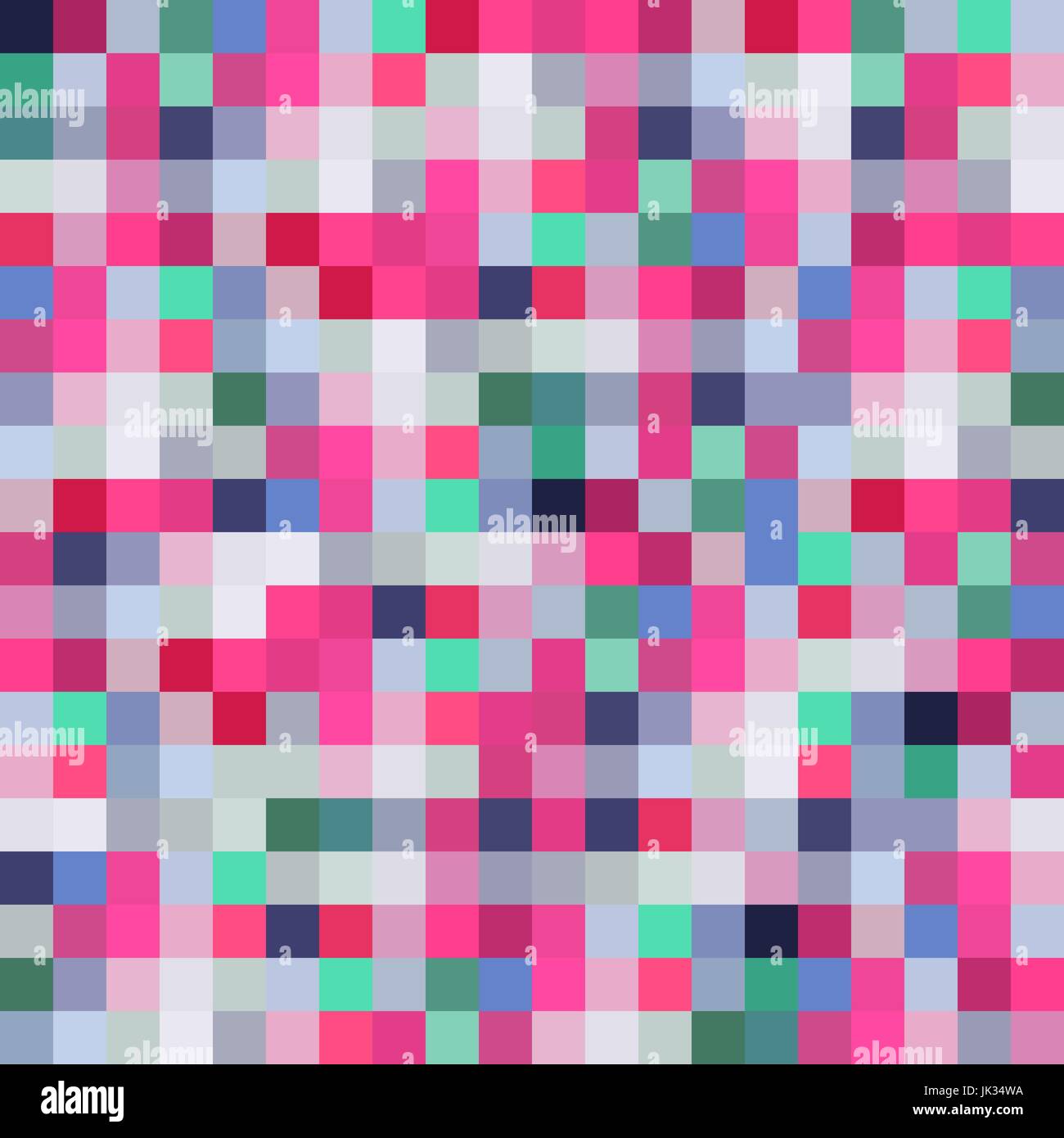 Pixel seamless pattern background design modern pink square green Stock ...