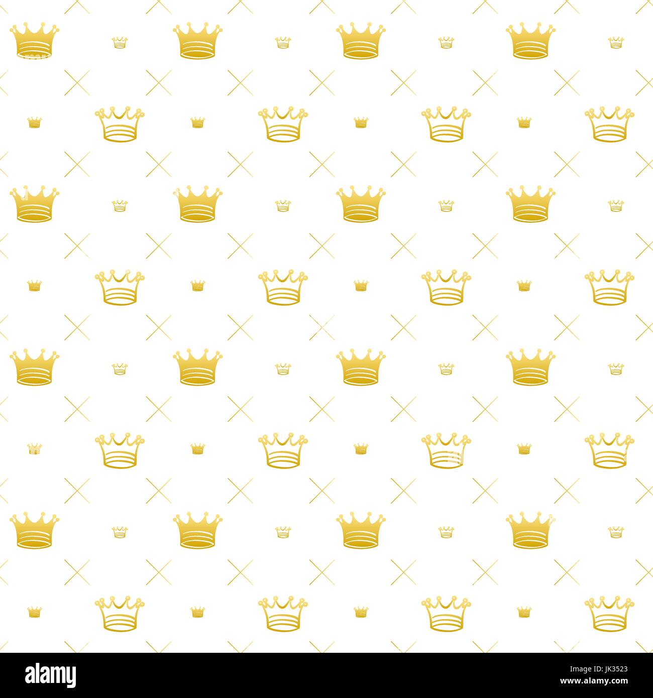 Simple seamless vector pattern with crown symbol art decoration Stock ...