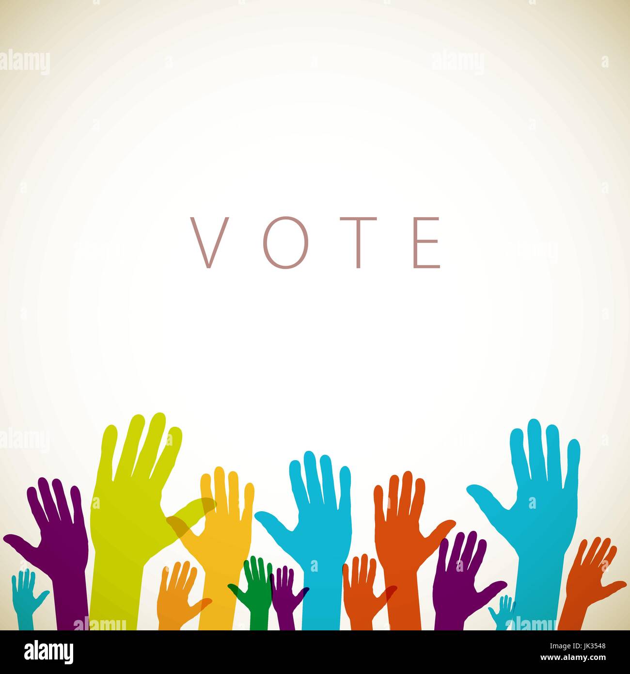 warm colorful up hands logo, vector illustration art vote Stock Vector ...