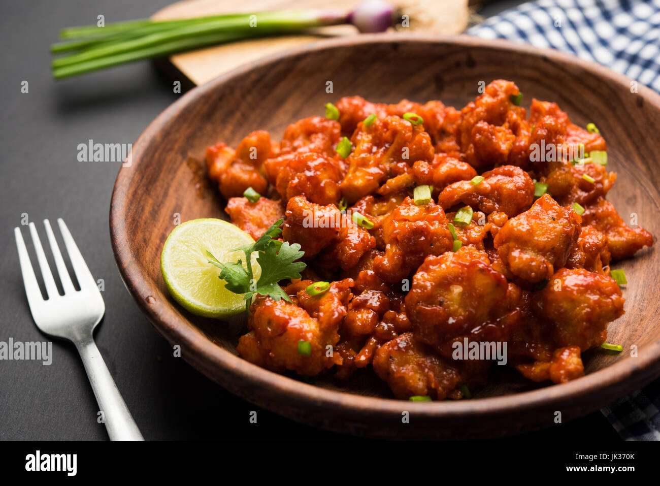 Gobi Manchurian dry - Popular street food of India made of cauliflower ...