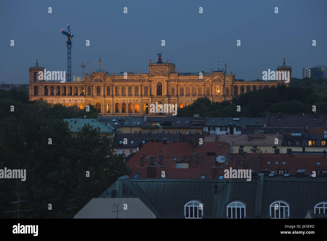 Germany, Bavaria, Munich, Maximilianeum, Bavarian Parliament Building ...