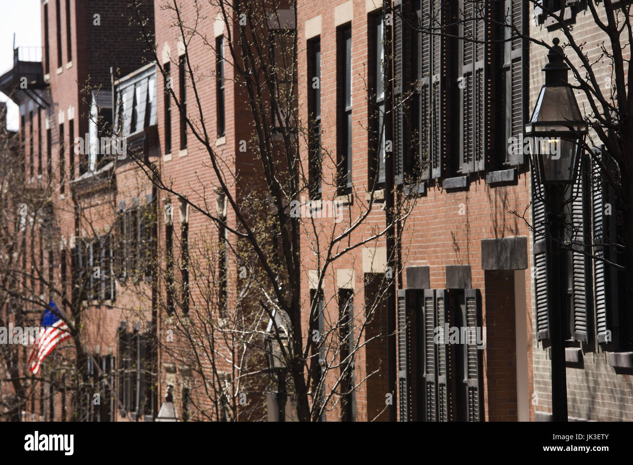 USA, Massachusetts, Boston, Massachusetts Brownstone buildings Beacon ...