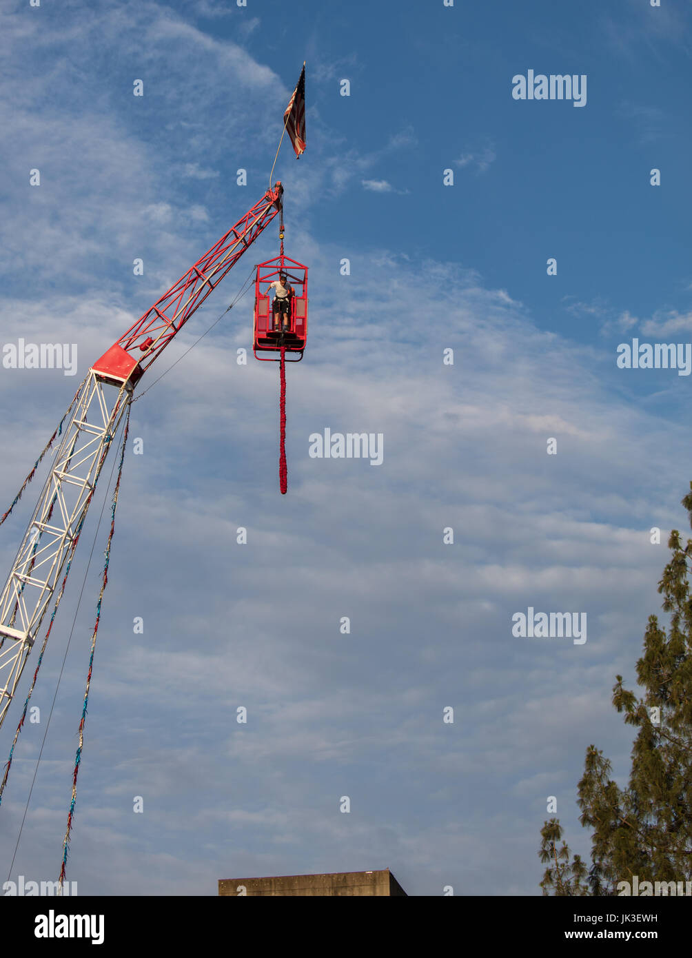 Bungee jumping at Cal Expo State Fair in Sacramento, California Stock ...