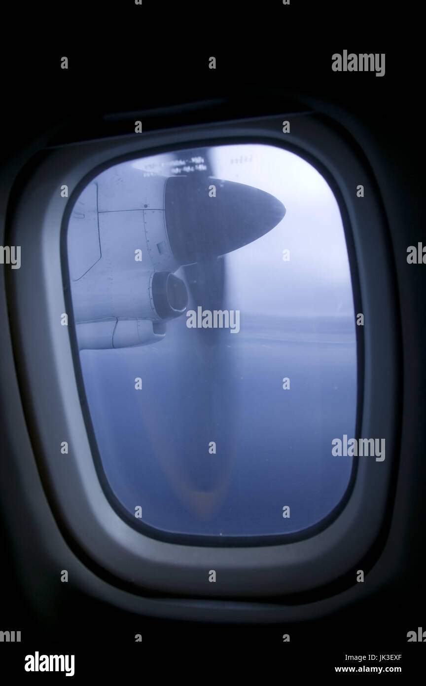 Vanuatu, Tanna Island, Lenakel, View from turbo-prop airliner window ...