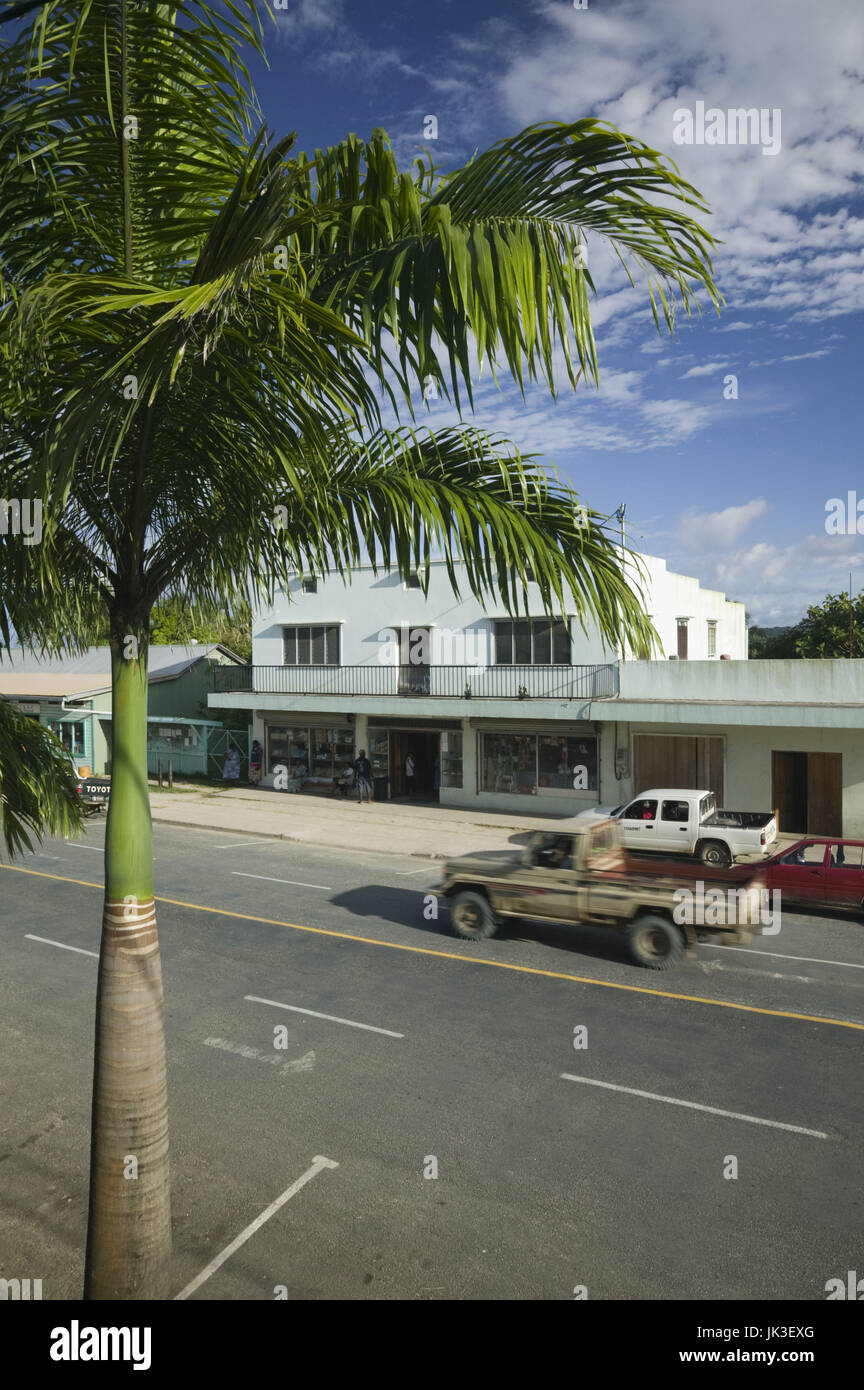 Vanuatu, Espiritu Santo Island, Luganville, Traffic Downtown Luganville ...
