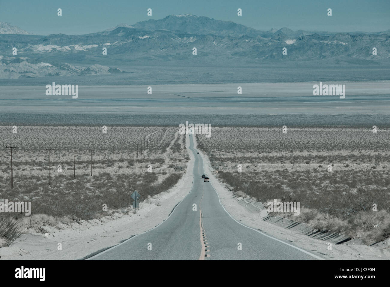 USA, California, Mojave Desert, Amboy Road Stock Photo - Alamy