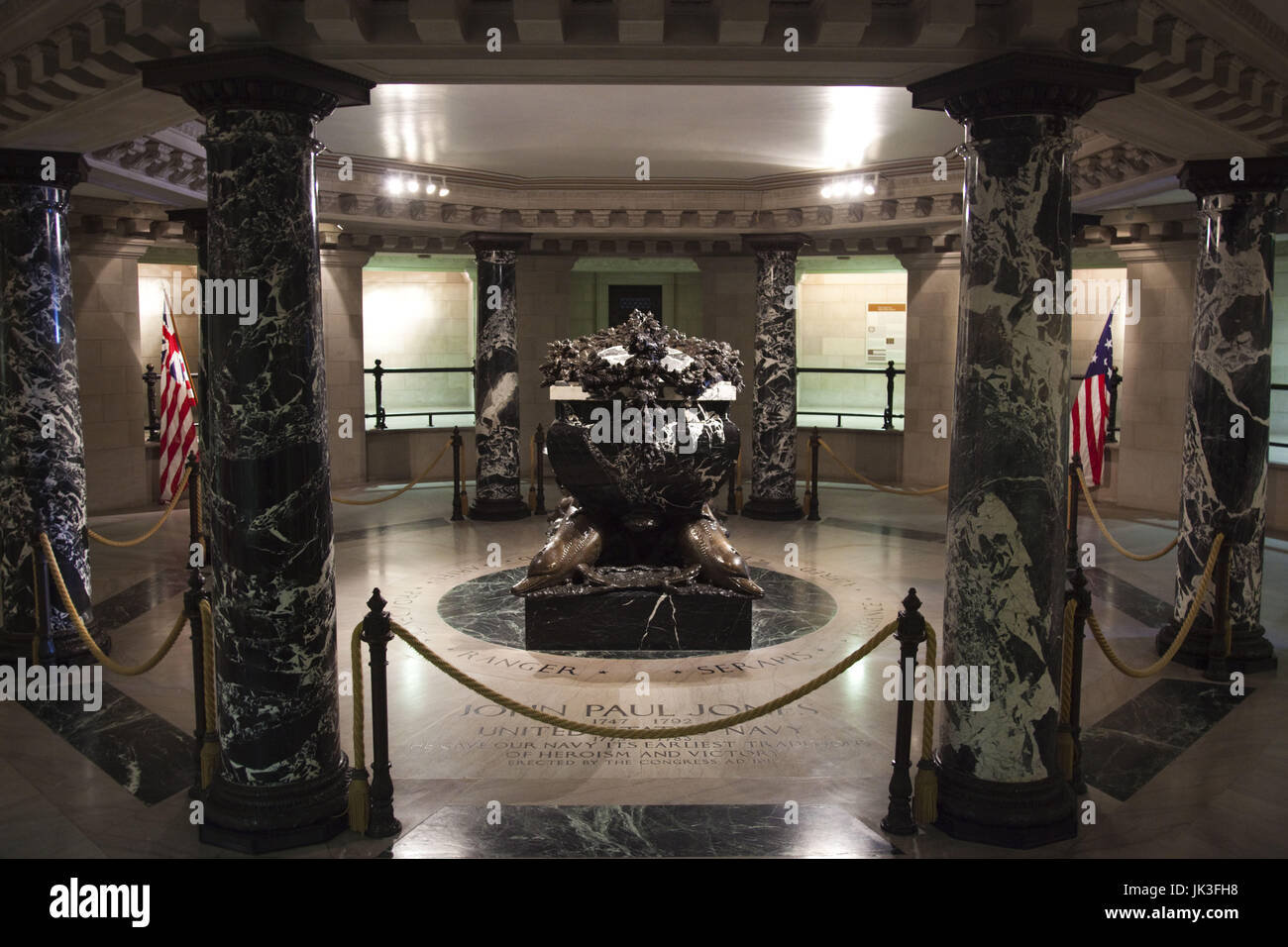 USA, Maryland, Annapolis, US Naval Academy, crypt of John Paul Jones ...