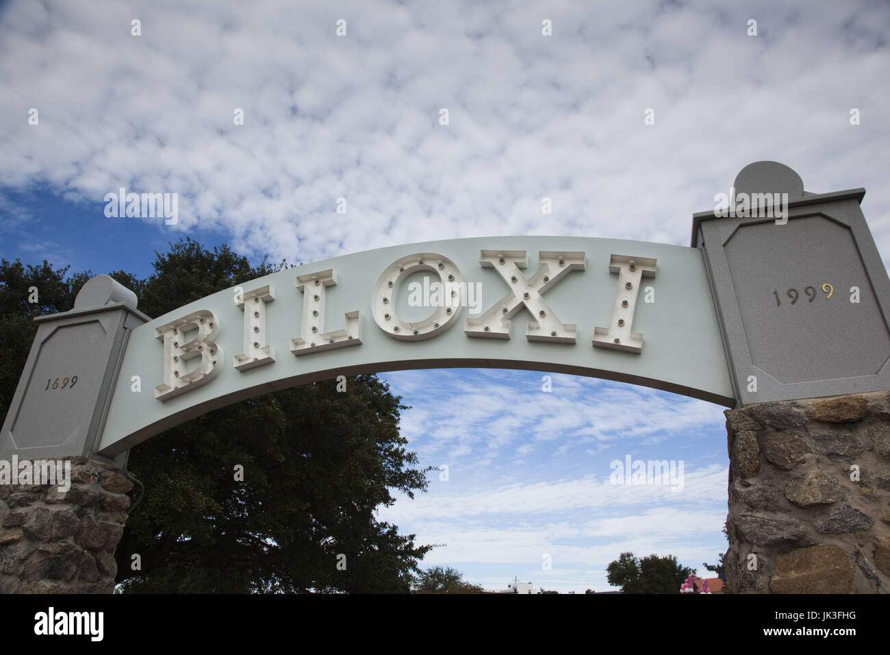USA, Mississippi, Biloxi, Town Green park, sign Stock Photo - Alamy