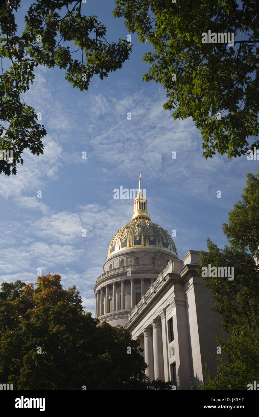 USA, West Virginia, Charleston, West Virginia State Capitol, exterior ...
