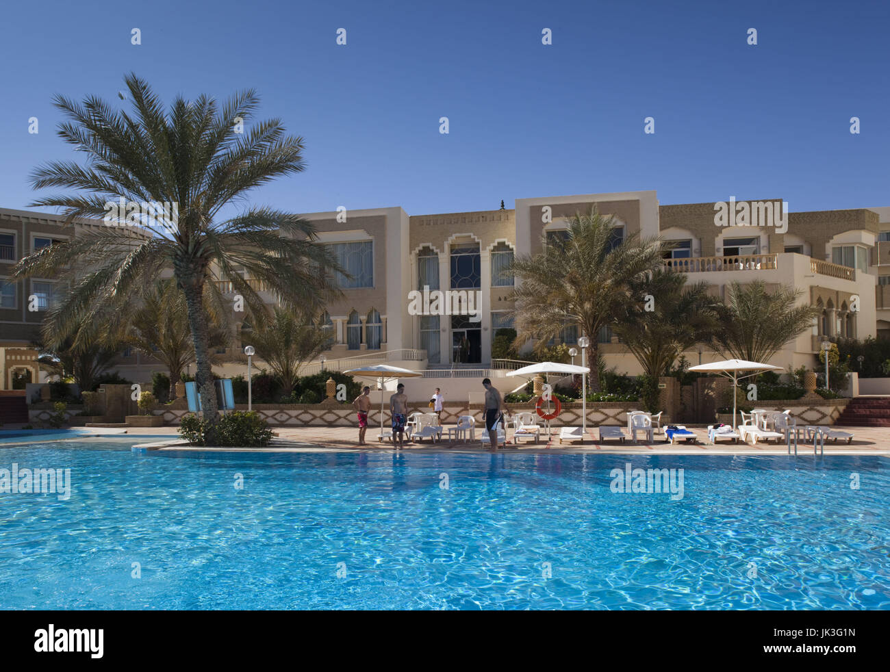 Tunisia, The Jerid Area, Tozeur, El Mouradi Hotel, swimming pool Stock ...