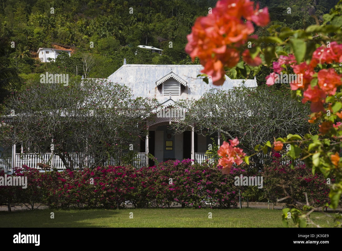 Seychelles, Mahe Island, Anse aux Pins, Creole Craft Village, buildings ...