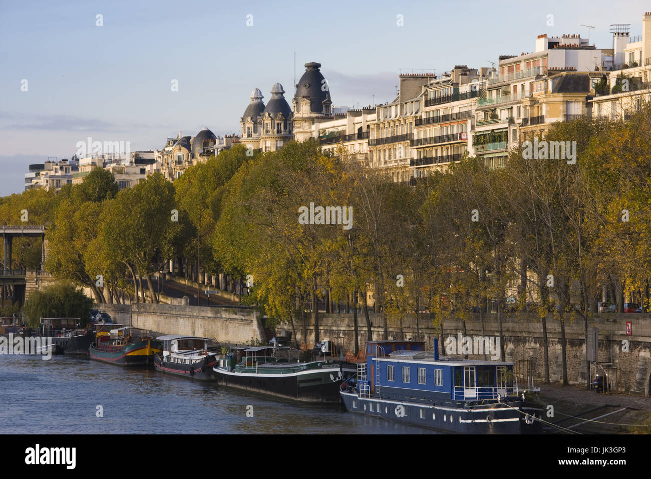 France, Paris, Eiffel Tower area, Seine riverfront, morning Stock Photo ...