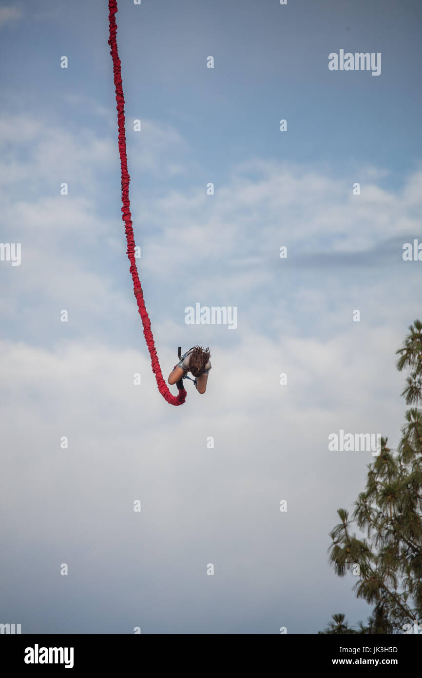 Bungee jumping at Cal Expo State Fair in Sacramento, California Stock ...