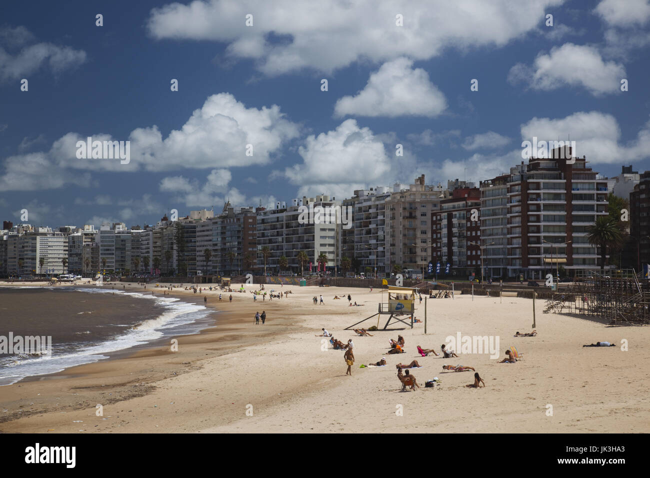 Uruguay, Montevideo, Pocitos, Playa de los Pocitos beach Stock Photo ...