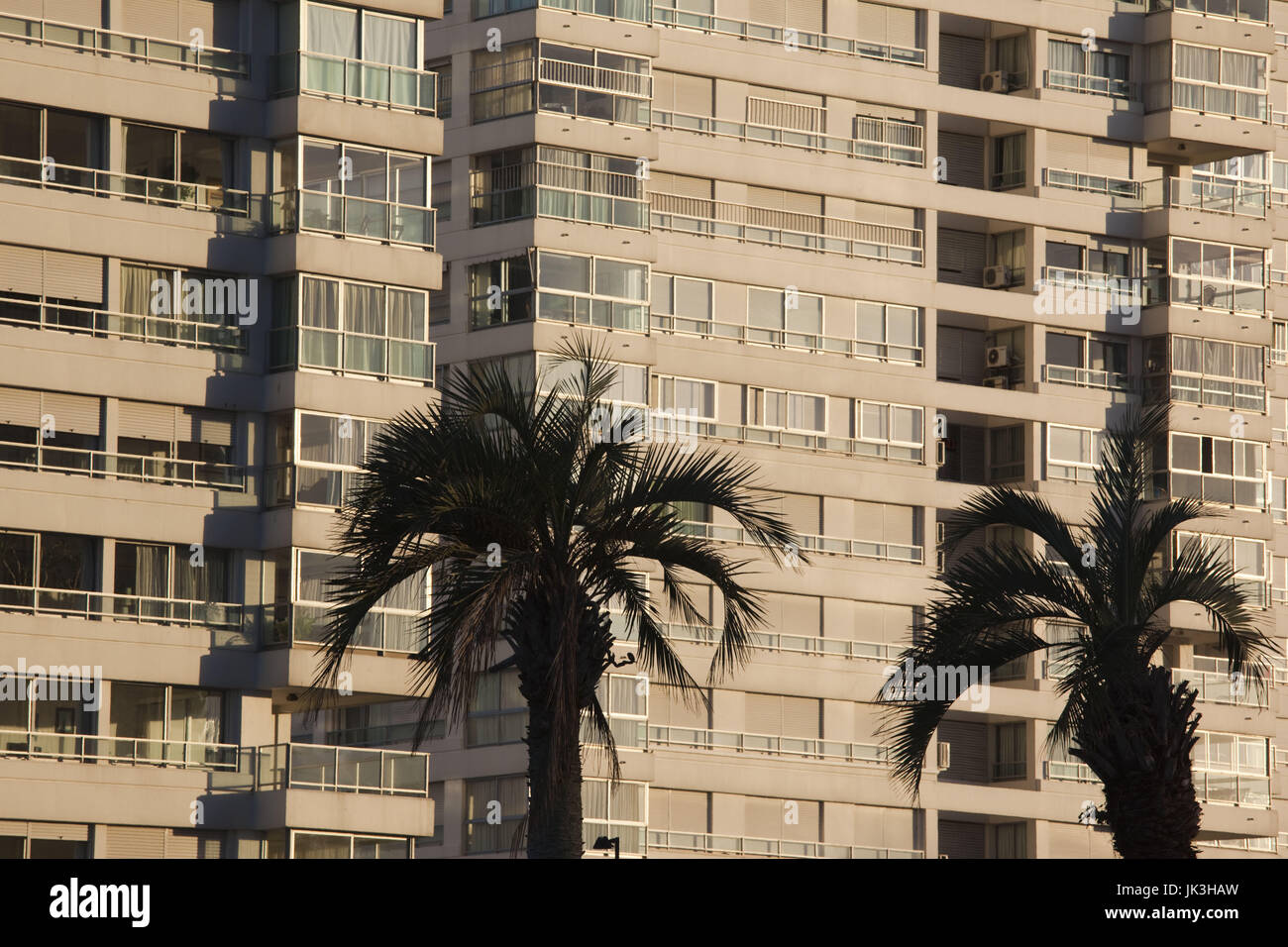 Uruguay, Punta del Este, high rise buildings along Rambla Claudio ...