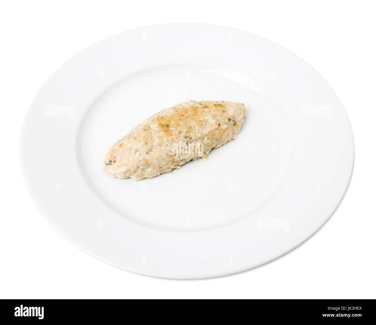 Delicious fish cutlet. Isolated on a white background Stock Photo - Alamy