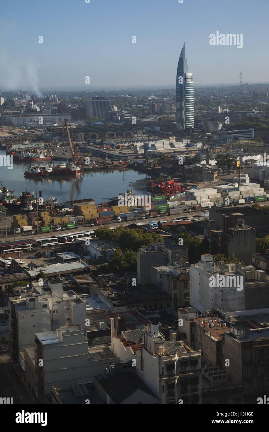 Uruguay, Montevideo, port aerial ith Torre Antel tower Stock Photo - Alamy