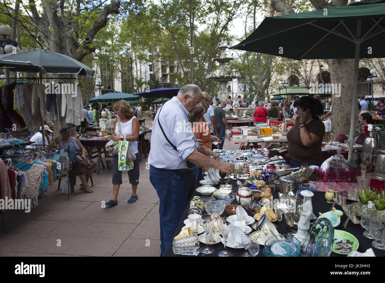 Uruguay, Montevideo, Plaza Constitucion flea market Stock Photo - Alamy