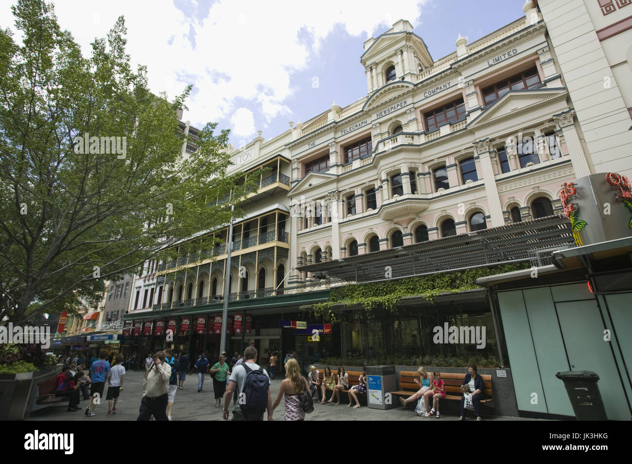 Australia, Queensland, Brisbane, Pedestrian Area of the Queen Street ...