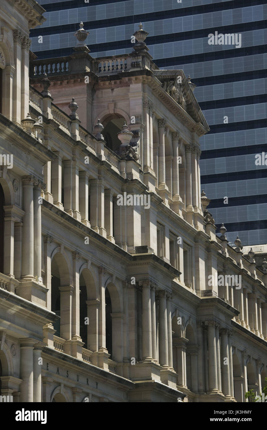 Australia, Queensland, Brisbane, Detail of the Old Treasury Building ...