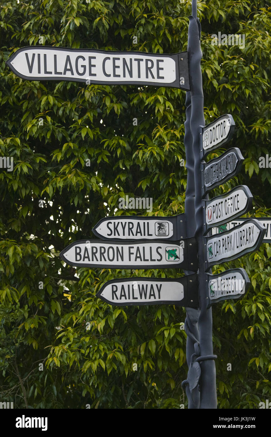 Australia, Queensland, North Coast, Kuranda, Street Sign Stock Photo ...