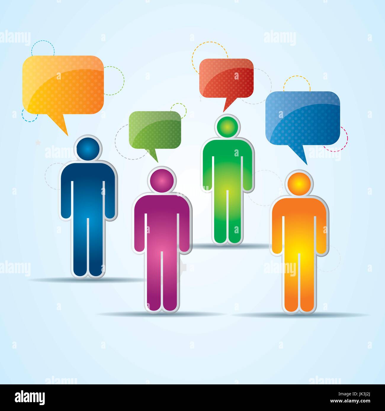 communication of people on the internet on business Stock Vector Image ...