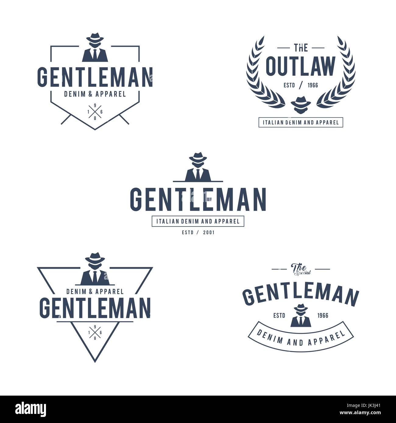 Moustache man vintage Cut Out Stock Images & Pictures - Alamy