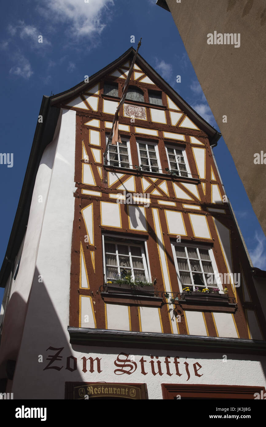 Germany, Rheinland-Pfalz, Mosel River Valley, Cochem, Half Timbered ...