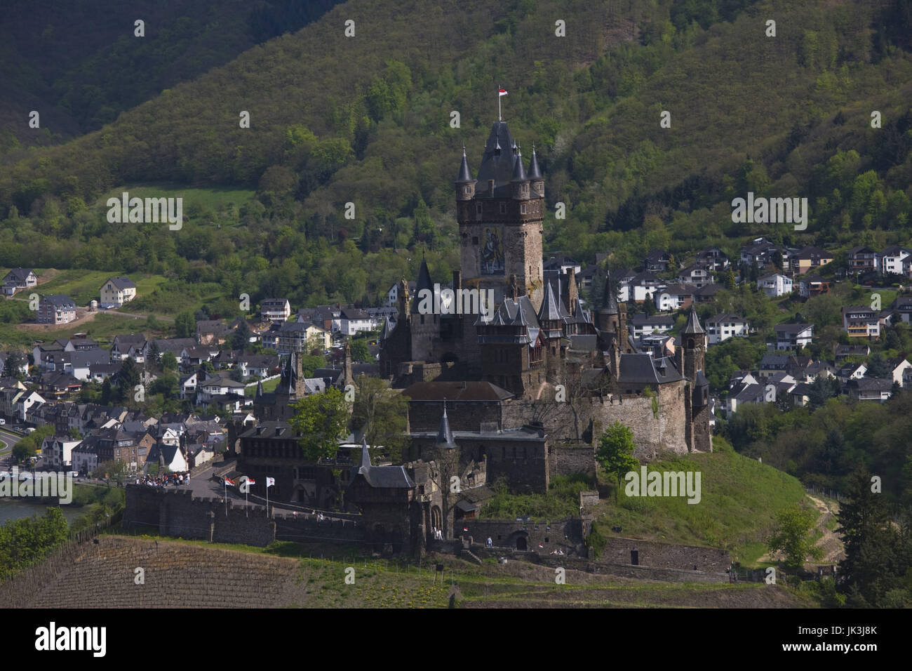 Germany mosel valley mosel river cochem castle hi-res stock photography ...