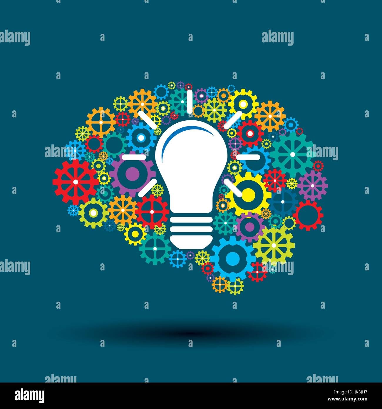 human brain with strategic thinking and innovative ideas Stock Vector ...