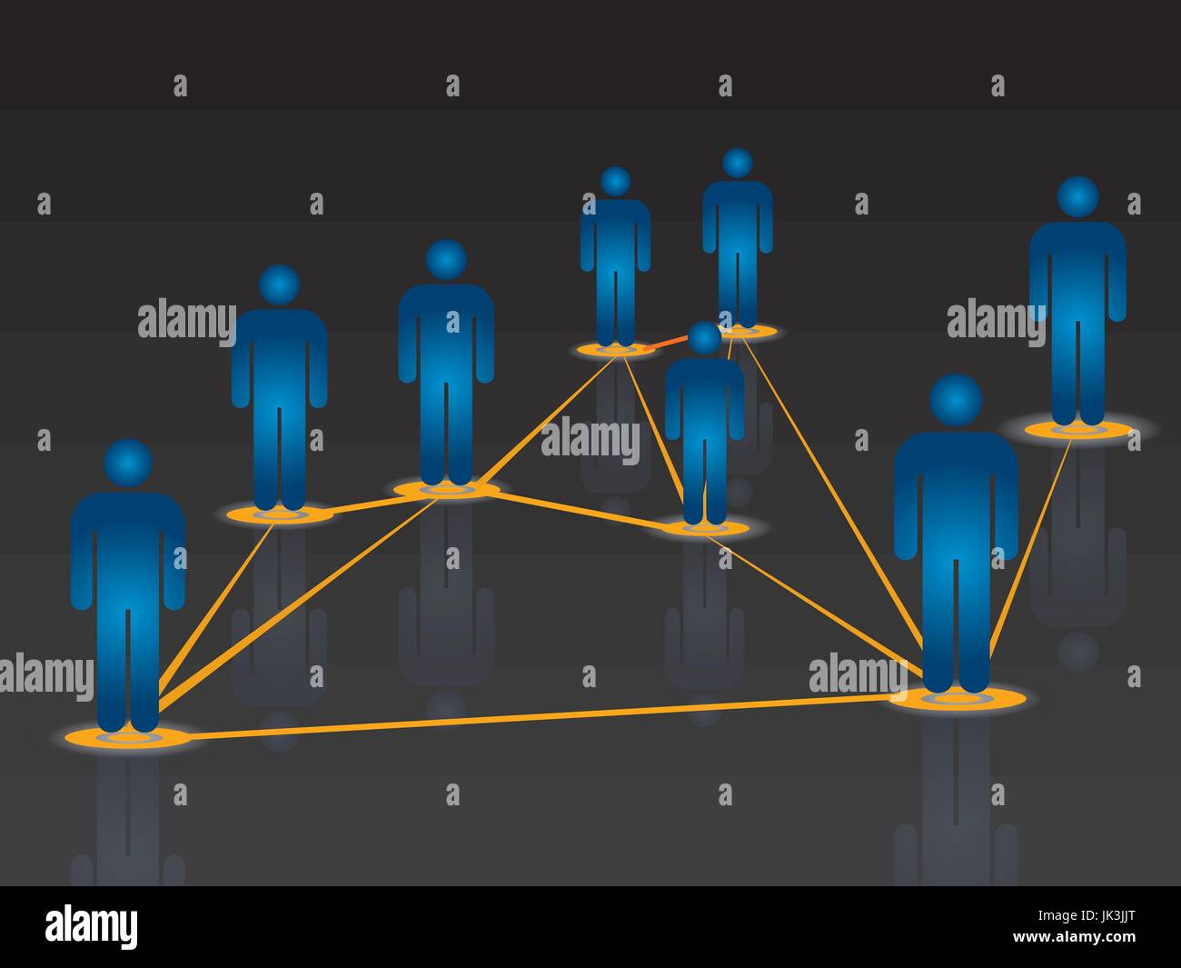 vector illustration of global Internet communication in a social ...
