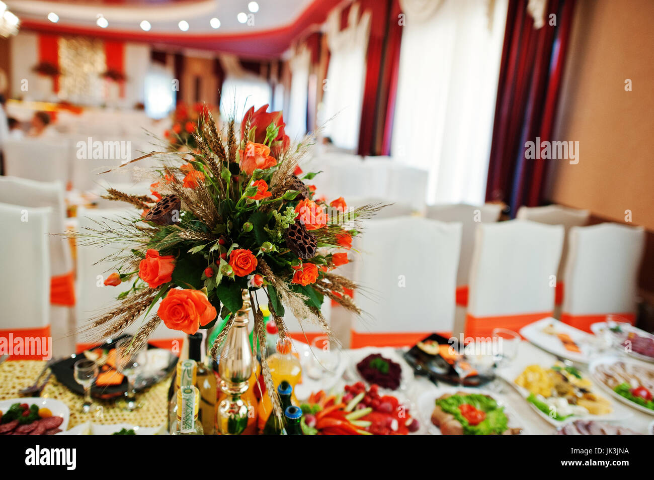 Amazingly-looking delicious dishes on wedding banquet Stock Photo - Alamy