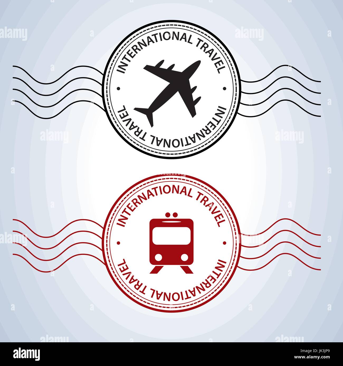Travel stamps of train and airplane Stock Vector Image & Art - Alamy