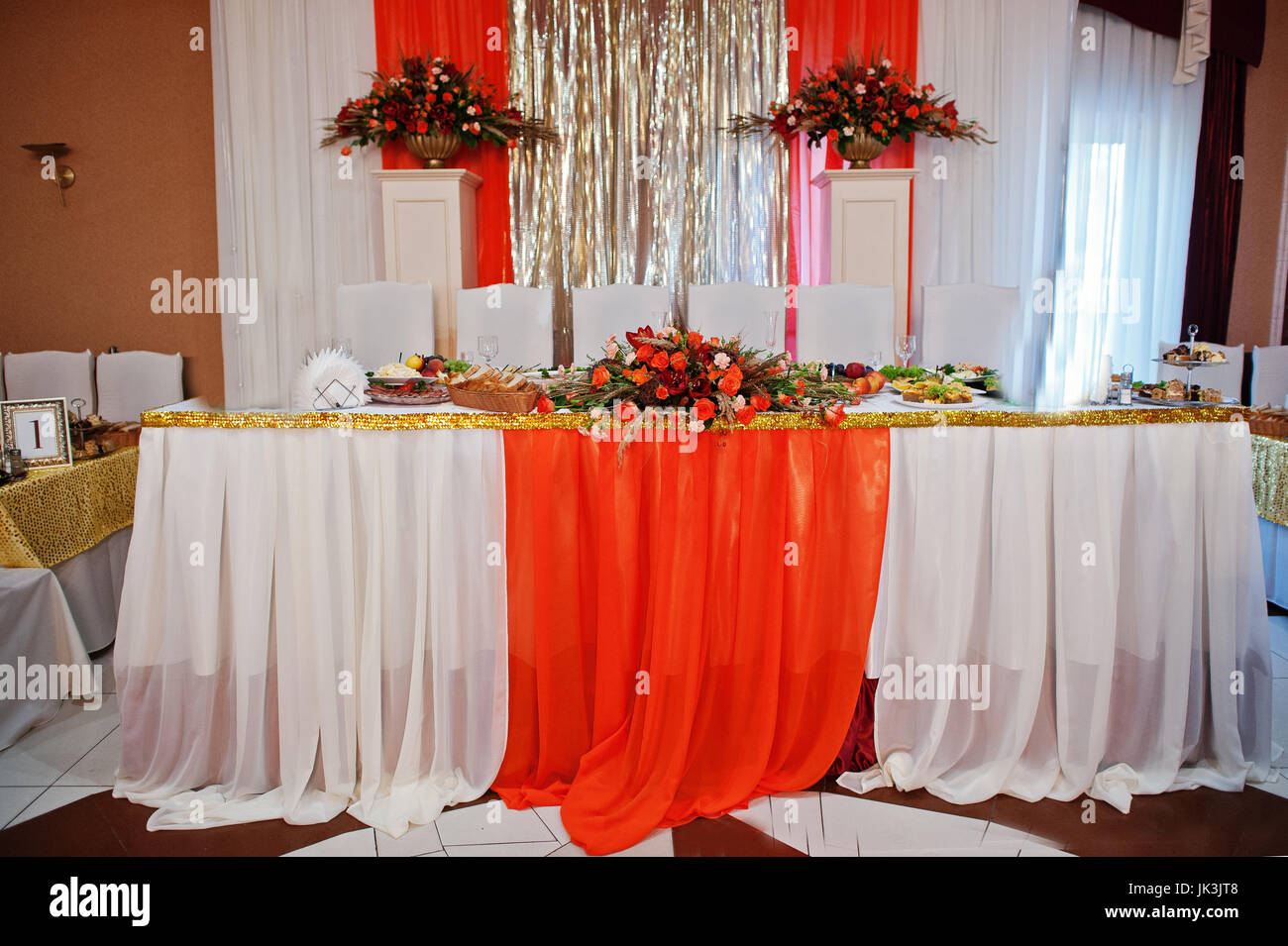 Amazingly-looking delicious dishes on wedding banquet Stock Photo - Alamy