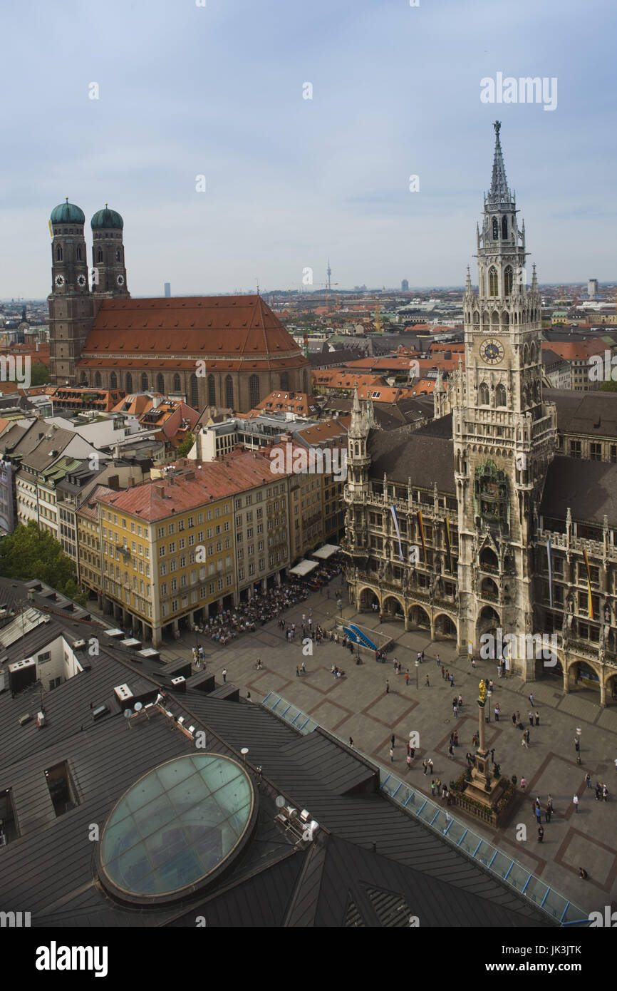 Germany, Bavaria, Munich, New Town Hall and Marienplatz square Stock ...