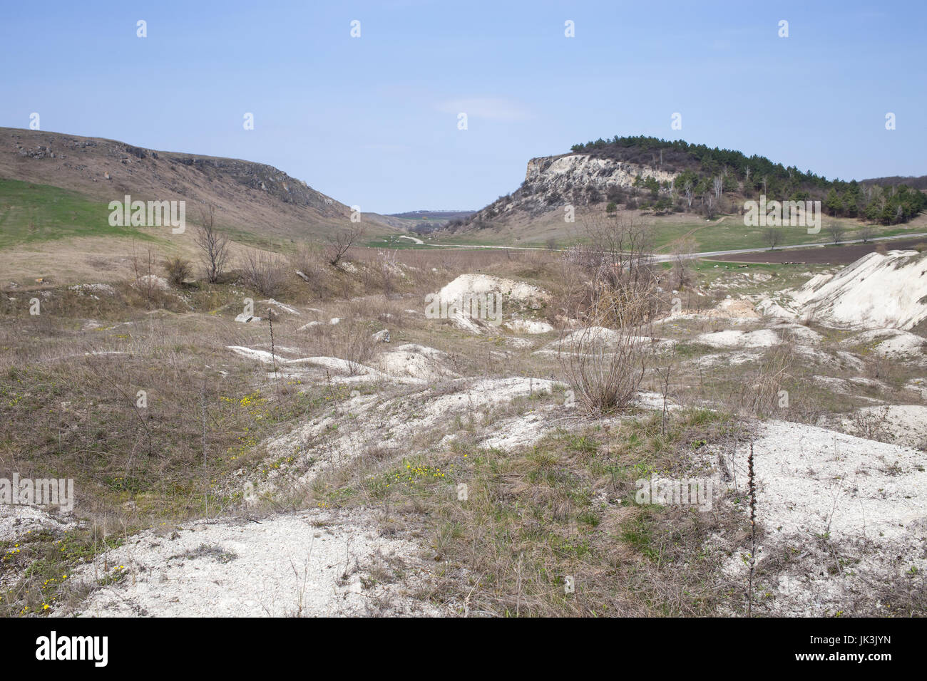 Beautiful valley with limestone minerals Stock Photo - Alamy