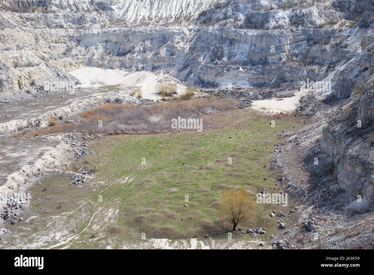 Beautiful view of the huge limestone quarry Stock Photo - Alamy