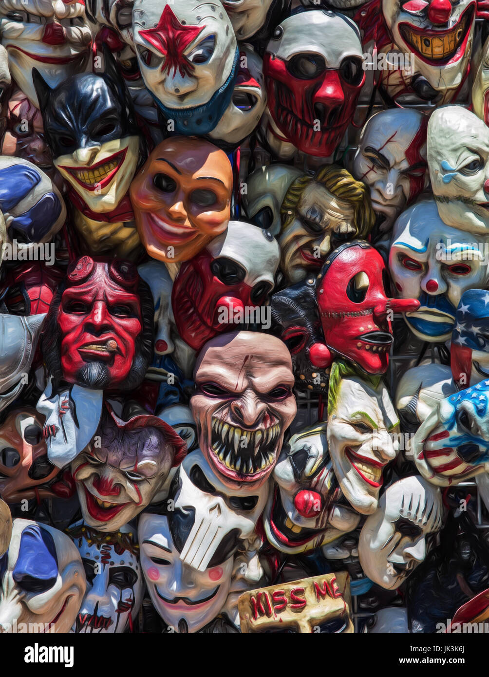 Odd and creepy masks for sale at the Cal Expo State Fair in Sacramento ...