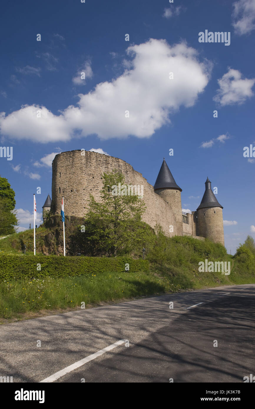 Luxembourg, Sure River Valley, Bourscheid, Chateau de Bourscheid Castle ...