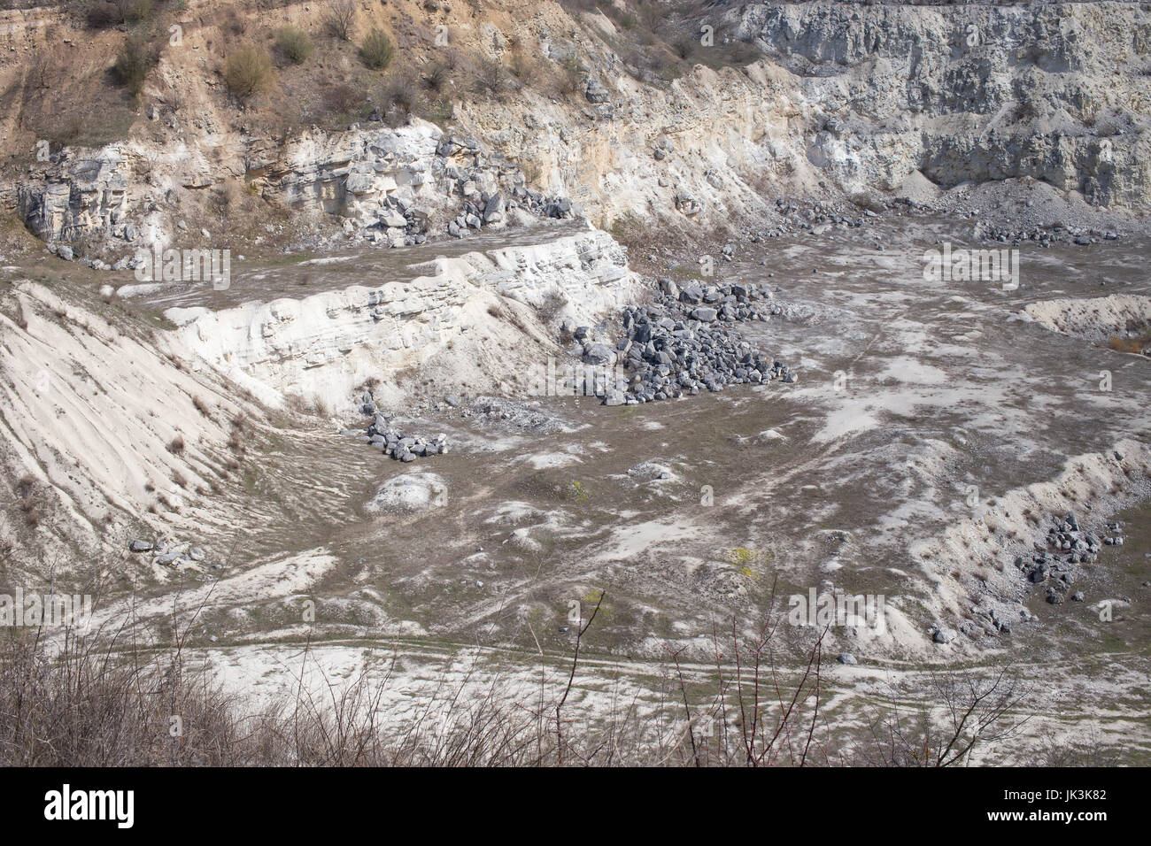 Beautiful view of the huge limestone quarry Stock Photo - Alamy