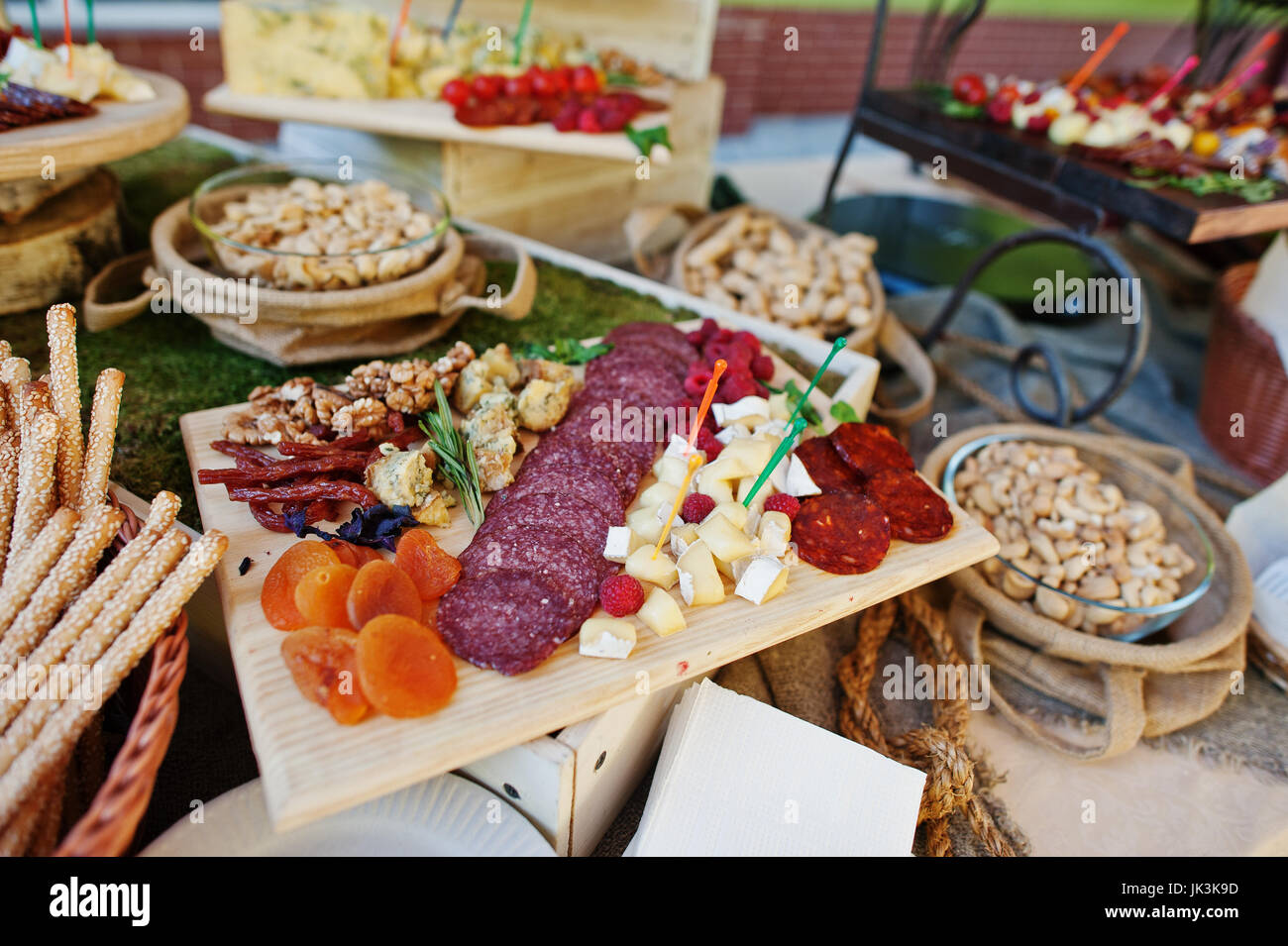 Amazingly-looking delicious dishes on wedding banquet Stock Photo - Alamy
