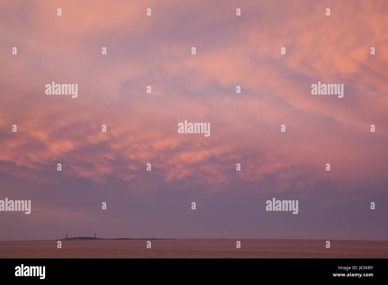 USA, Massachusetts, Cape Ann, Rockport, Thatcher Island, sunset Stock ...