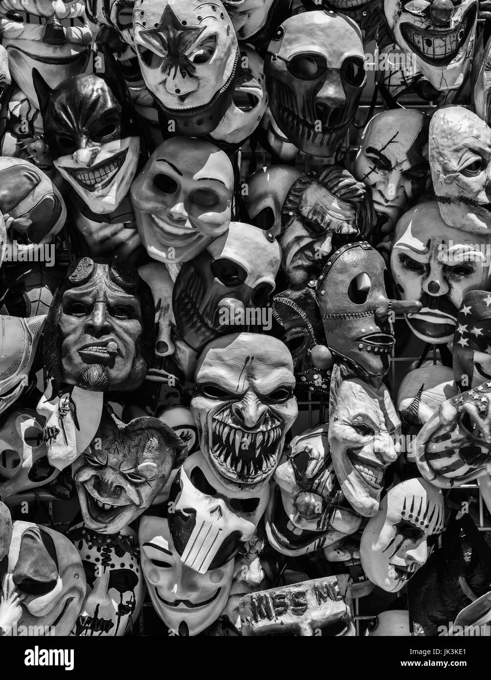 Odd and creepy masks for sale at the Cal Expo State Fair in Sacramento ...