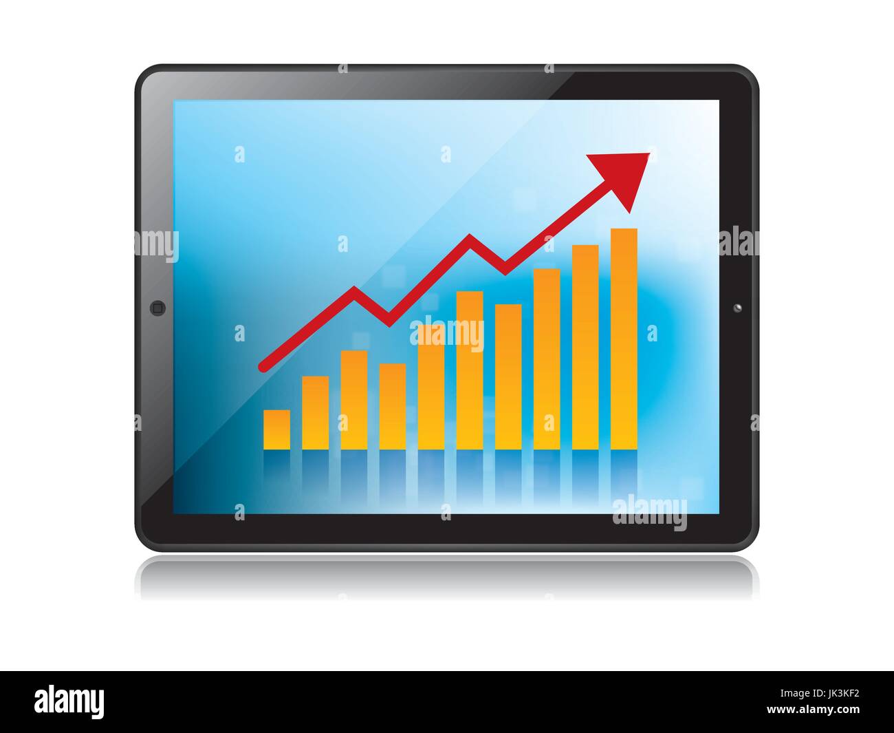 Tablet pc chart vector Stock Vector Images - Alamy