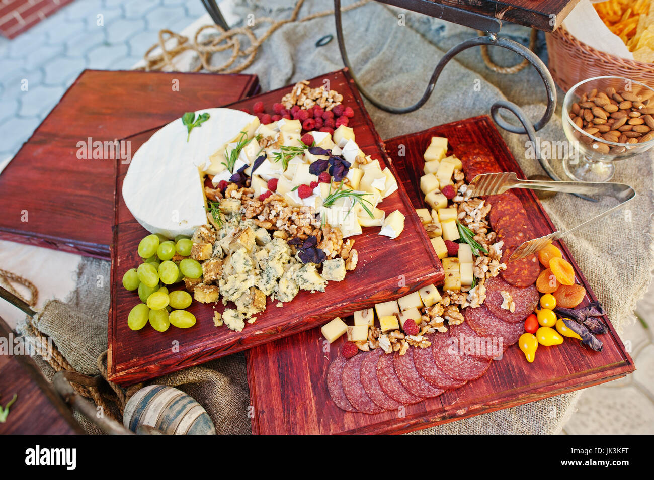 Amazingly-looking delicious dishes on wedding banquet Stock Photo - Alamy
