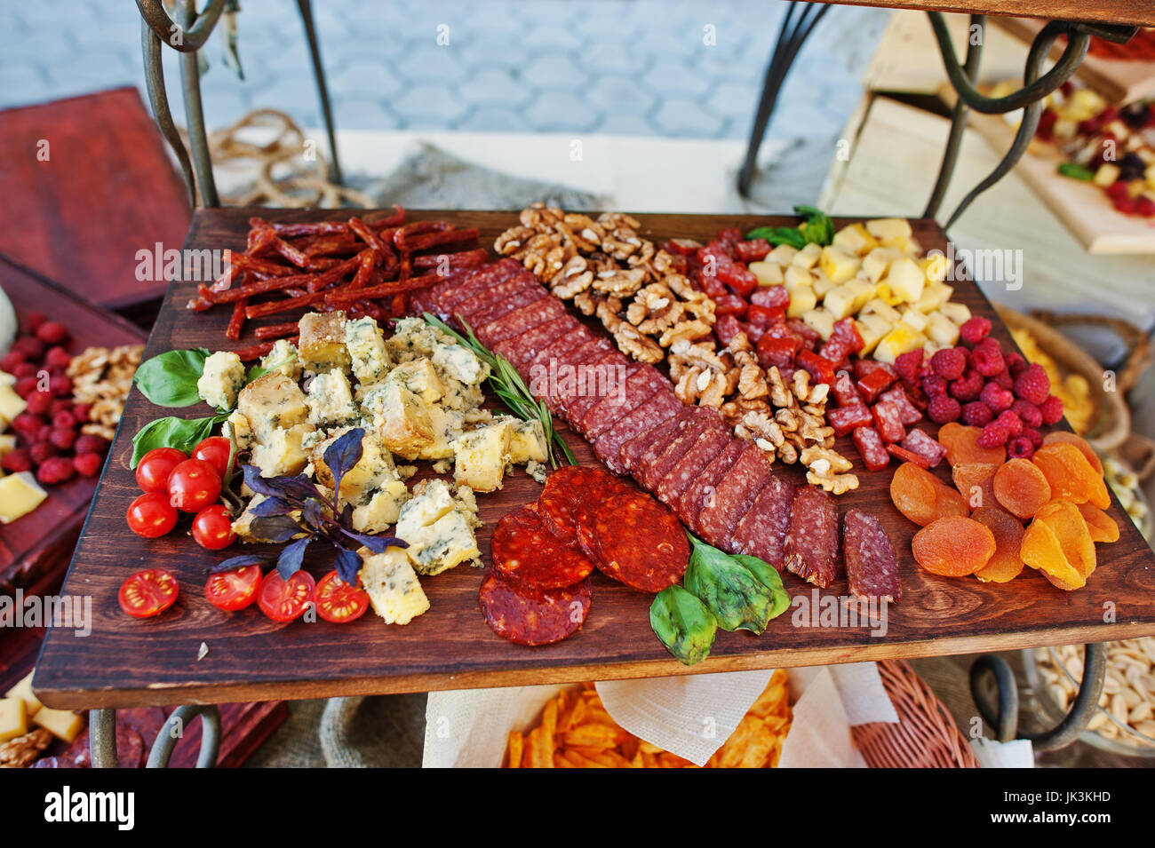 Amazingly-looking delicious dishes on wedding banquet Stock Photo - Alamy