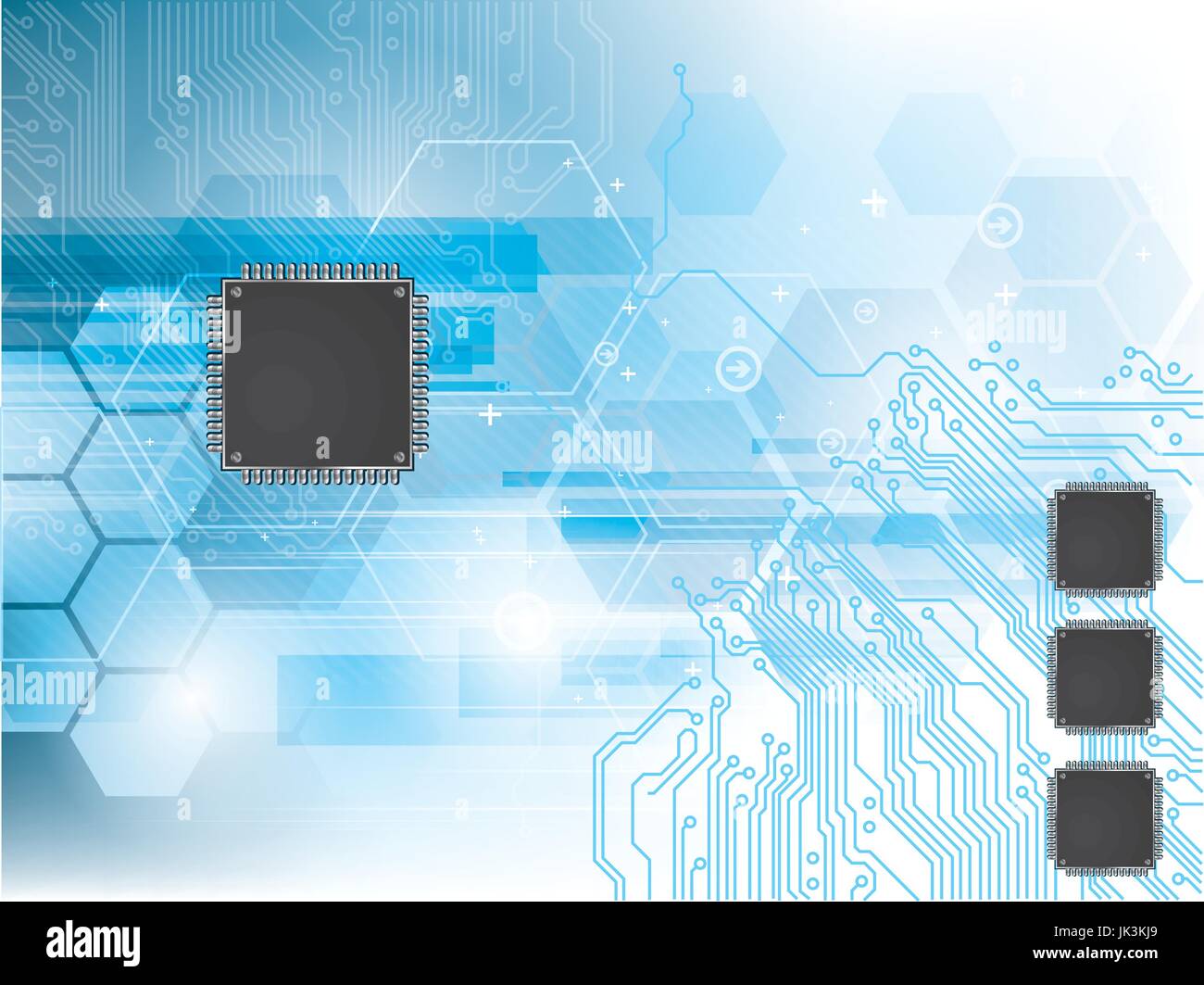 Technology background with integrated circuit and data processor Stock ...