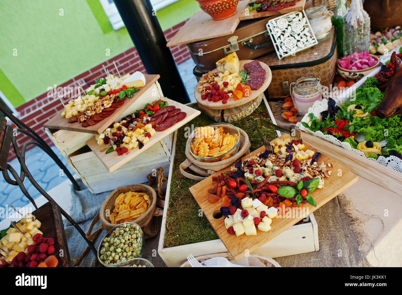 Amazingly-looking delicious dishes on wedding banquet Stock Photo - Alamy